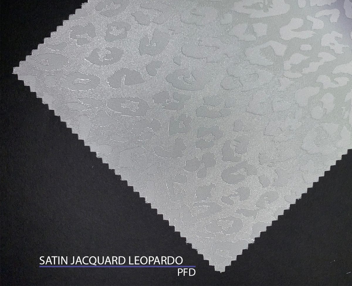 SATIN JACQUARD LEOPARDO PFD - GRS - Texpro